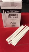 Choice 7 3/4" Jumbo Clear Wrapped Straw - 2000/Case